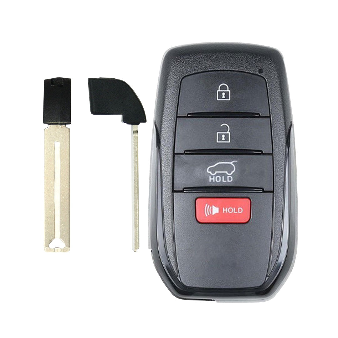 Toyota Grand/Highlander 2024-2025 4-Button Smart Key w/Hatch – Nitrous Keys