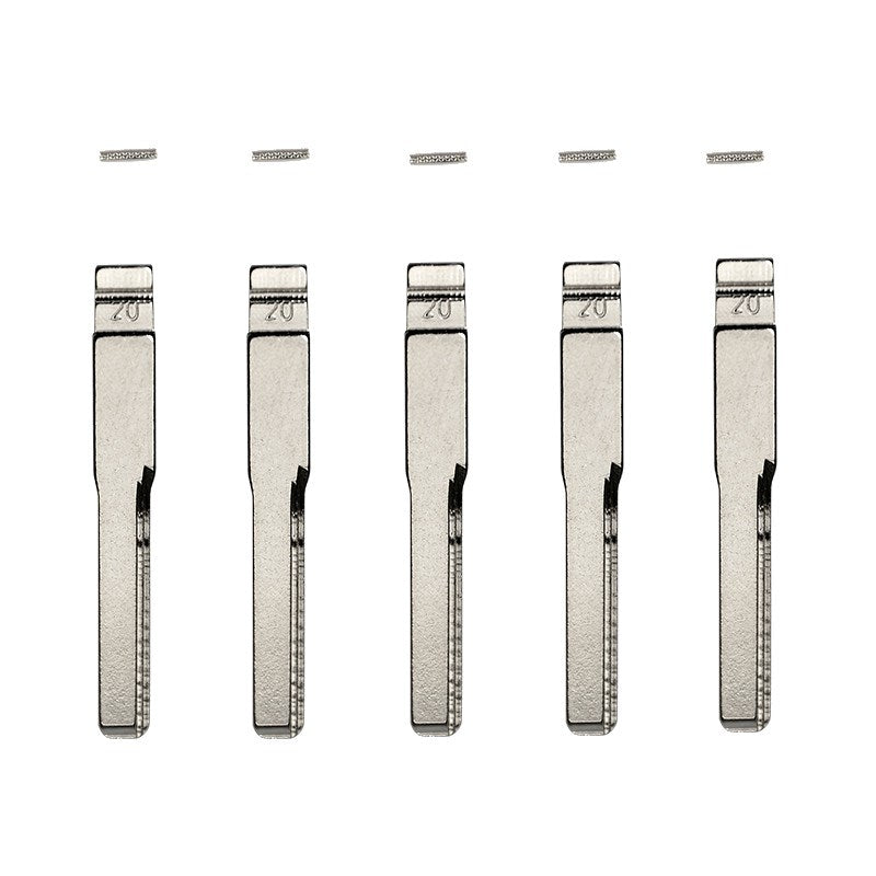 5-Pack Mercedes HU64 2-Track Flip Key Blade w/Roll Pins for Xhorse Rem ...